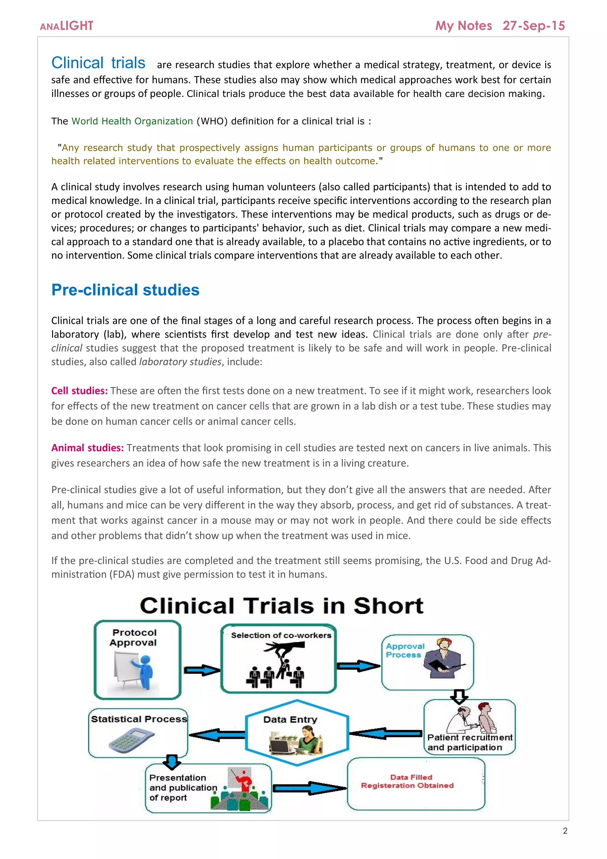 Clinical trials | PDF | Cancer | Diseases and Conditions