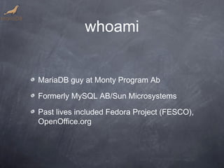 Maria db the new mysql (Colin Charles) | PPT