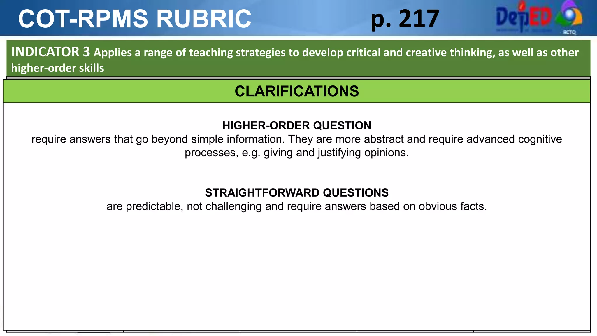 cot in rpms forms | PPTX