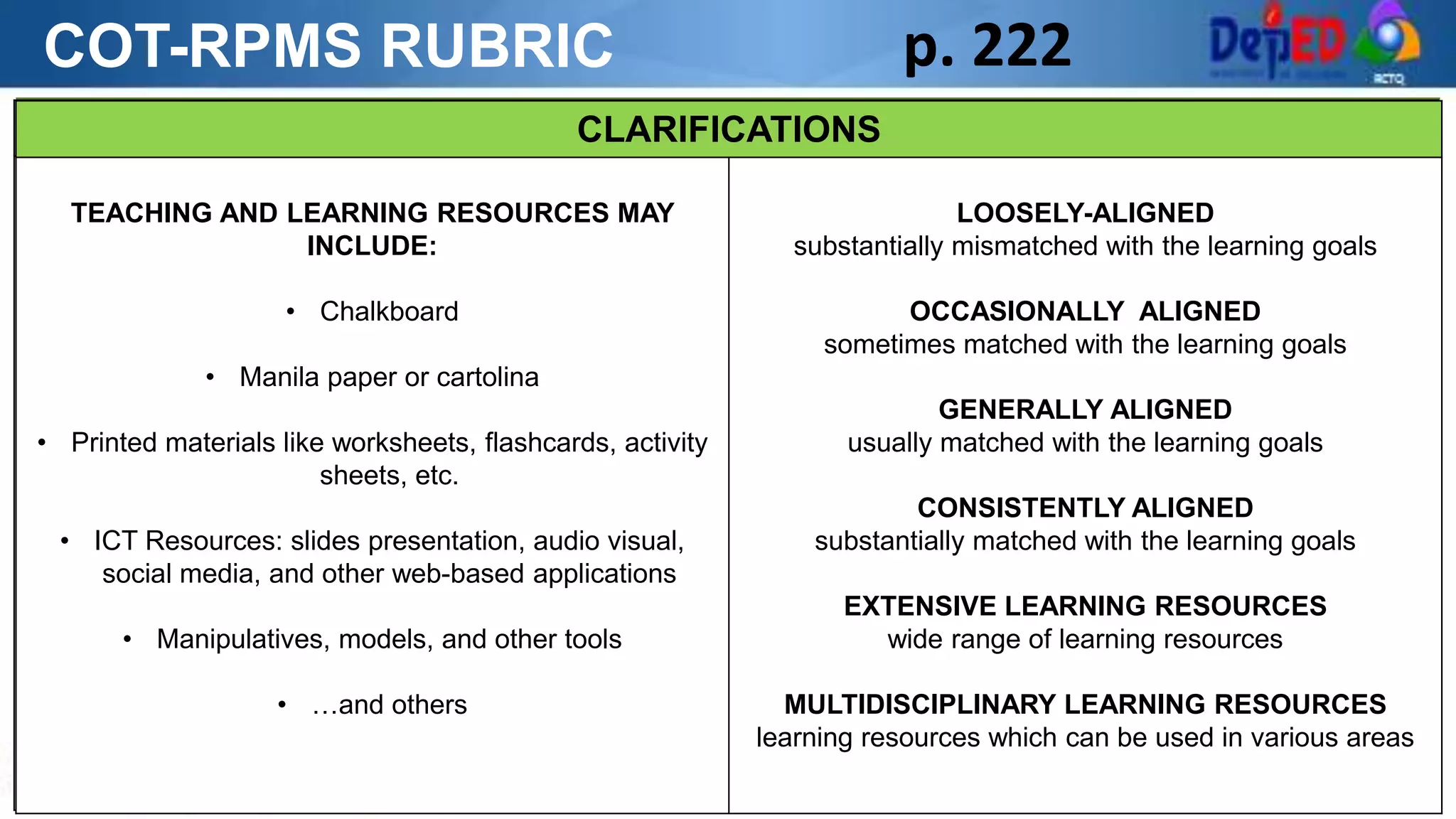 cot in rpms forms | PPTX