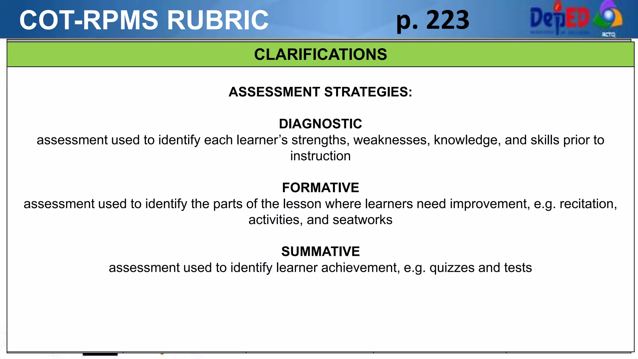 cot in rpms forms | PPTX