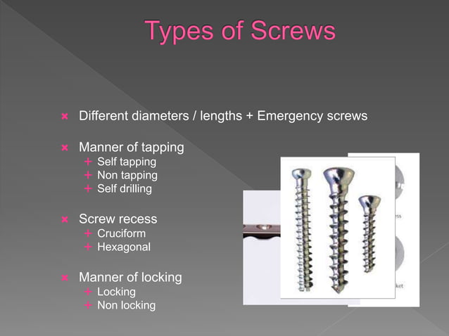 osteosynthesis materials and systems | PPTX | Bone and Joint Conditions ...
