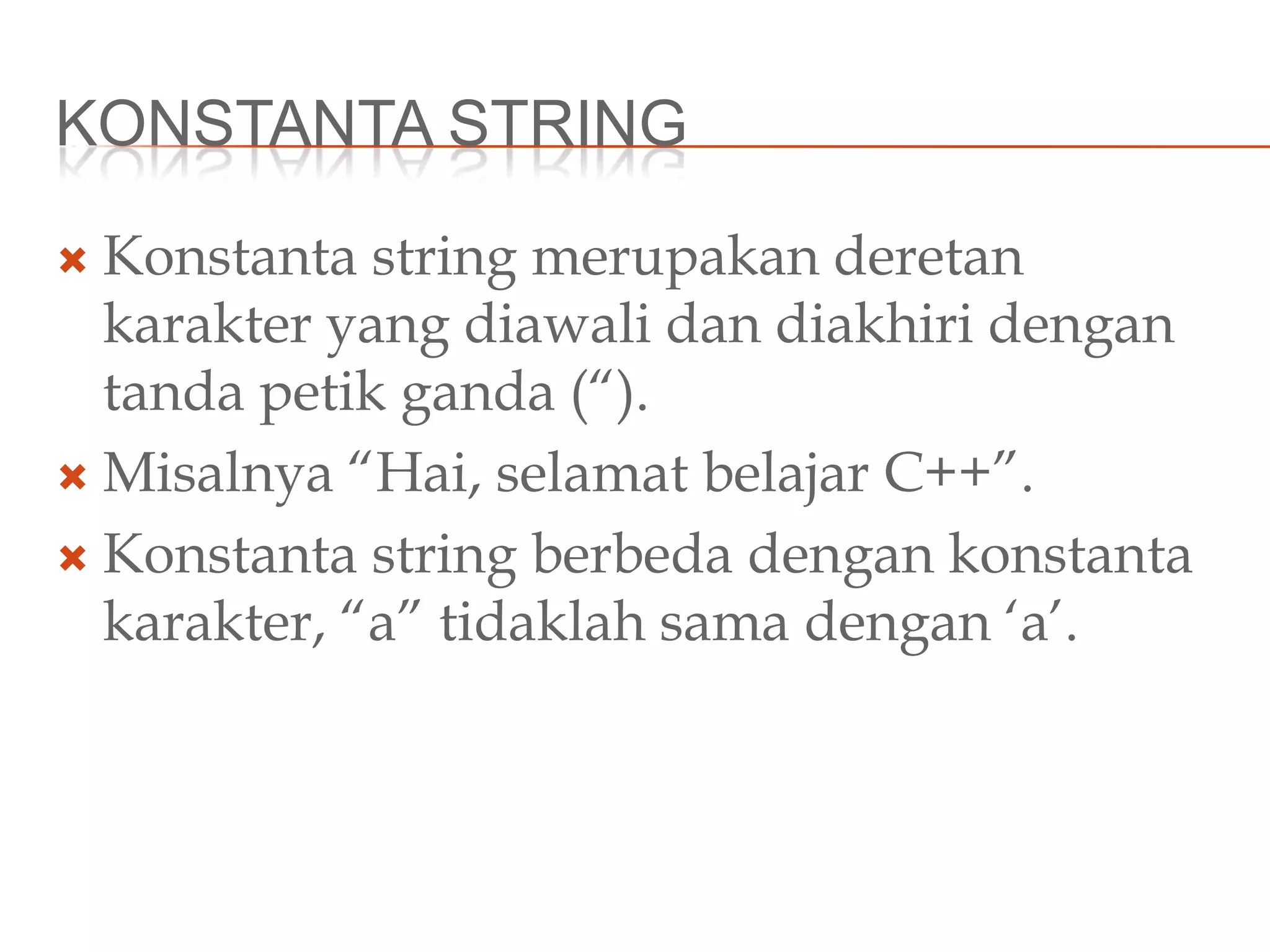 08 elemen dasar c++ part 3 | PPT