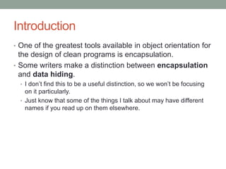 2CPP09 - Encapsulation | PPTX
