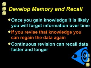 08.improve your memory and recall | PPT