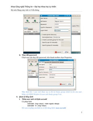 08. Linux Quan Ly Nguoi Dung | PDF