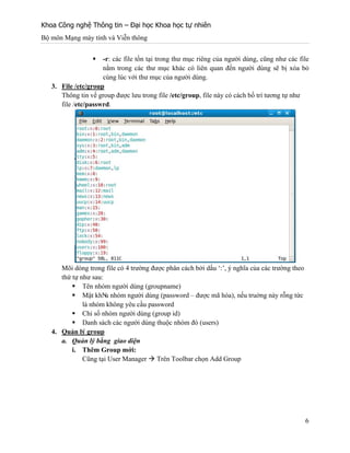 08. Linux Quan Ly Nguoi Dung | PDF