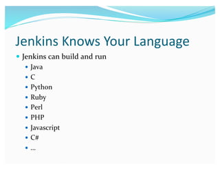 Jenkins for One | PPT