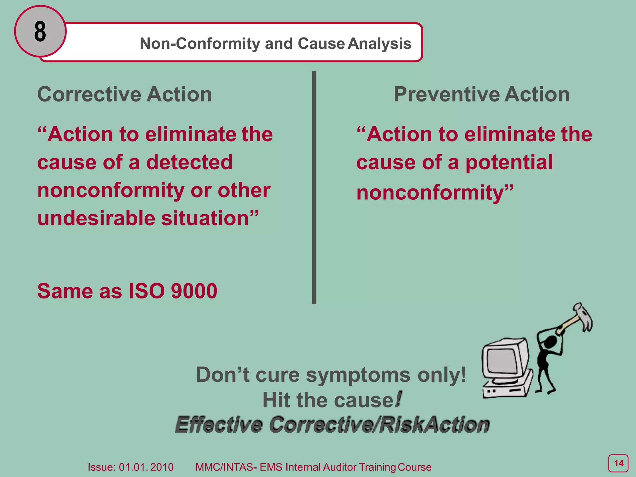 Non-conformity, RCA & reporting an audit | PPTX