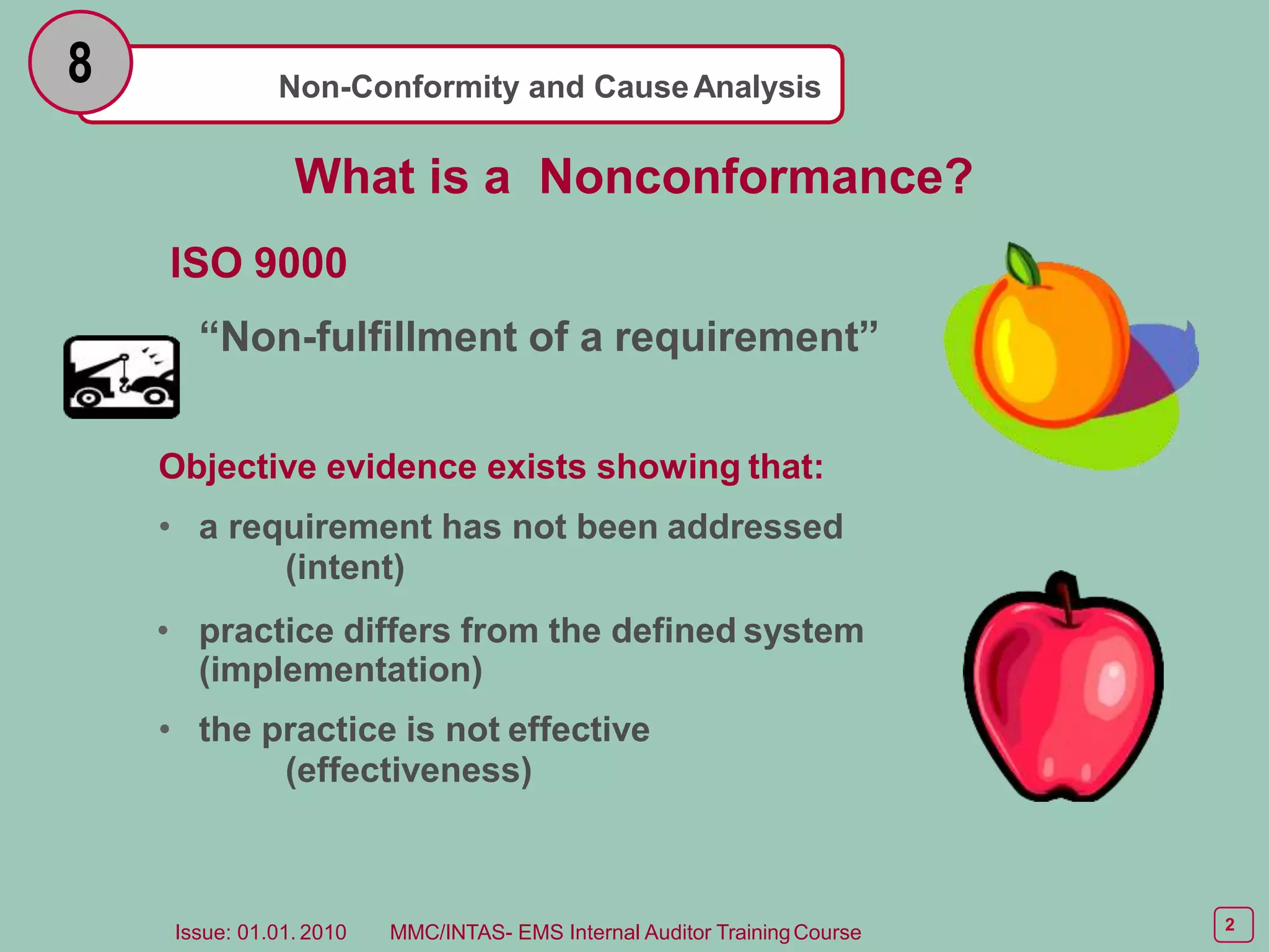 Non-conformity, RCA & reporting an audit | PPTX
