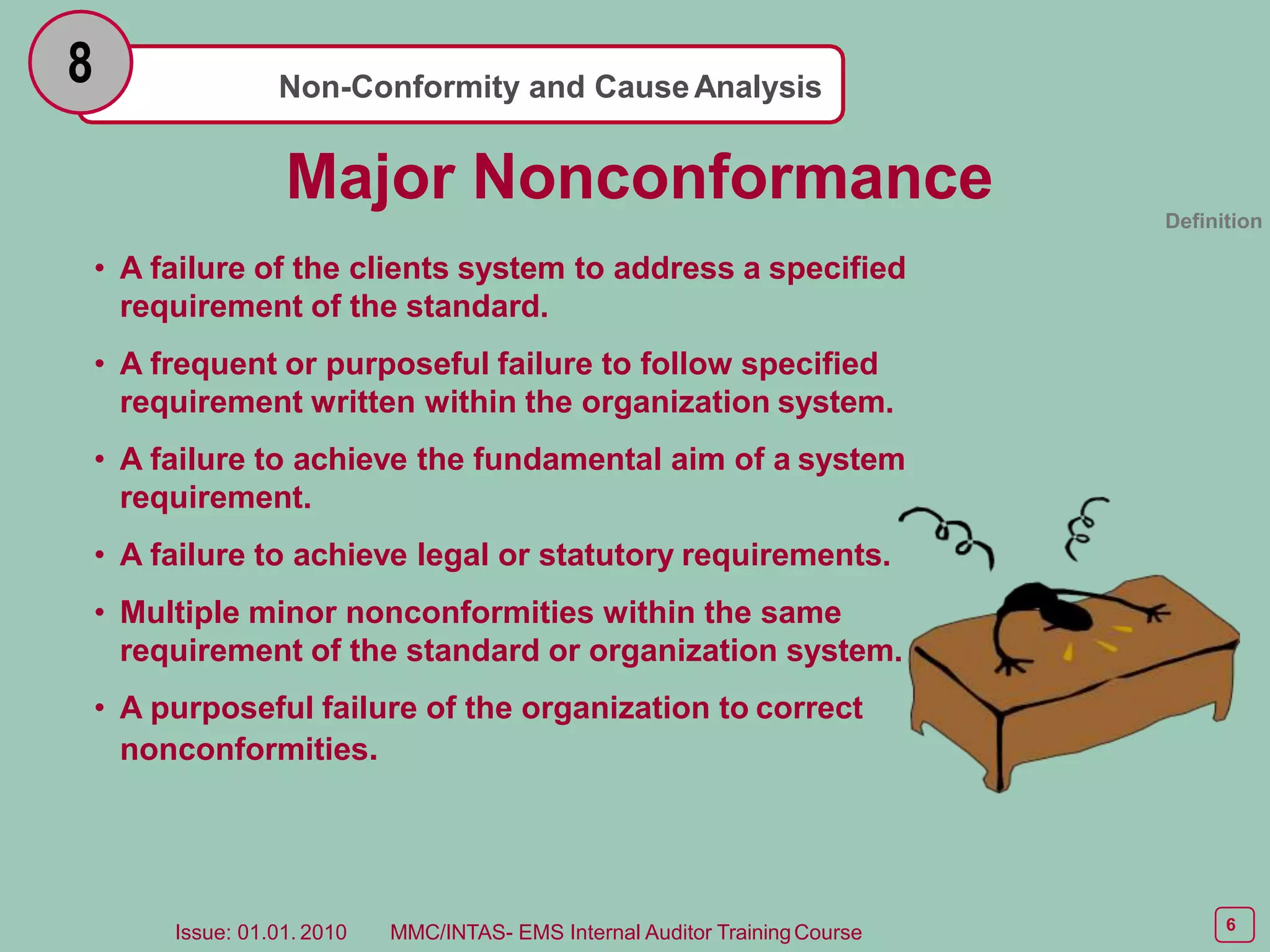 Non-conformity, RCA & reporting an audit | PPTX