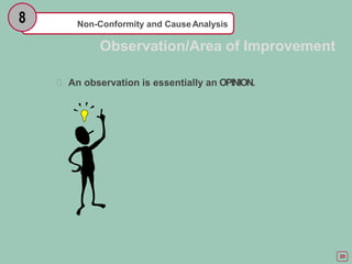 Non-conformity, RCA & reporting an audit | PPTX