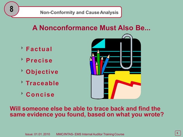 Non-conformity, RCA & reporting an audit | PPTX