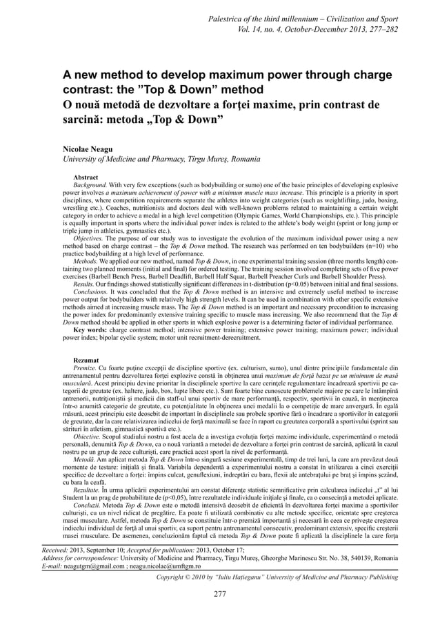 A new method to develop maximum power through charge contrast: the ”Top ...