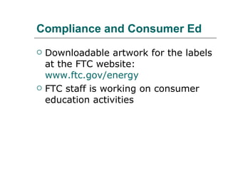 FTC Lamp Labeling Requirements | PPT