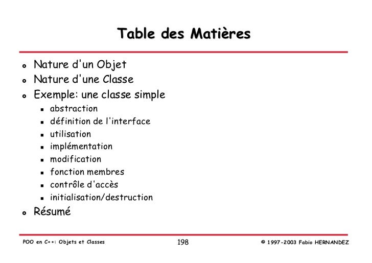 Partie 8 Objets Et Classes — Programmation Orientée Objet En C