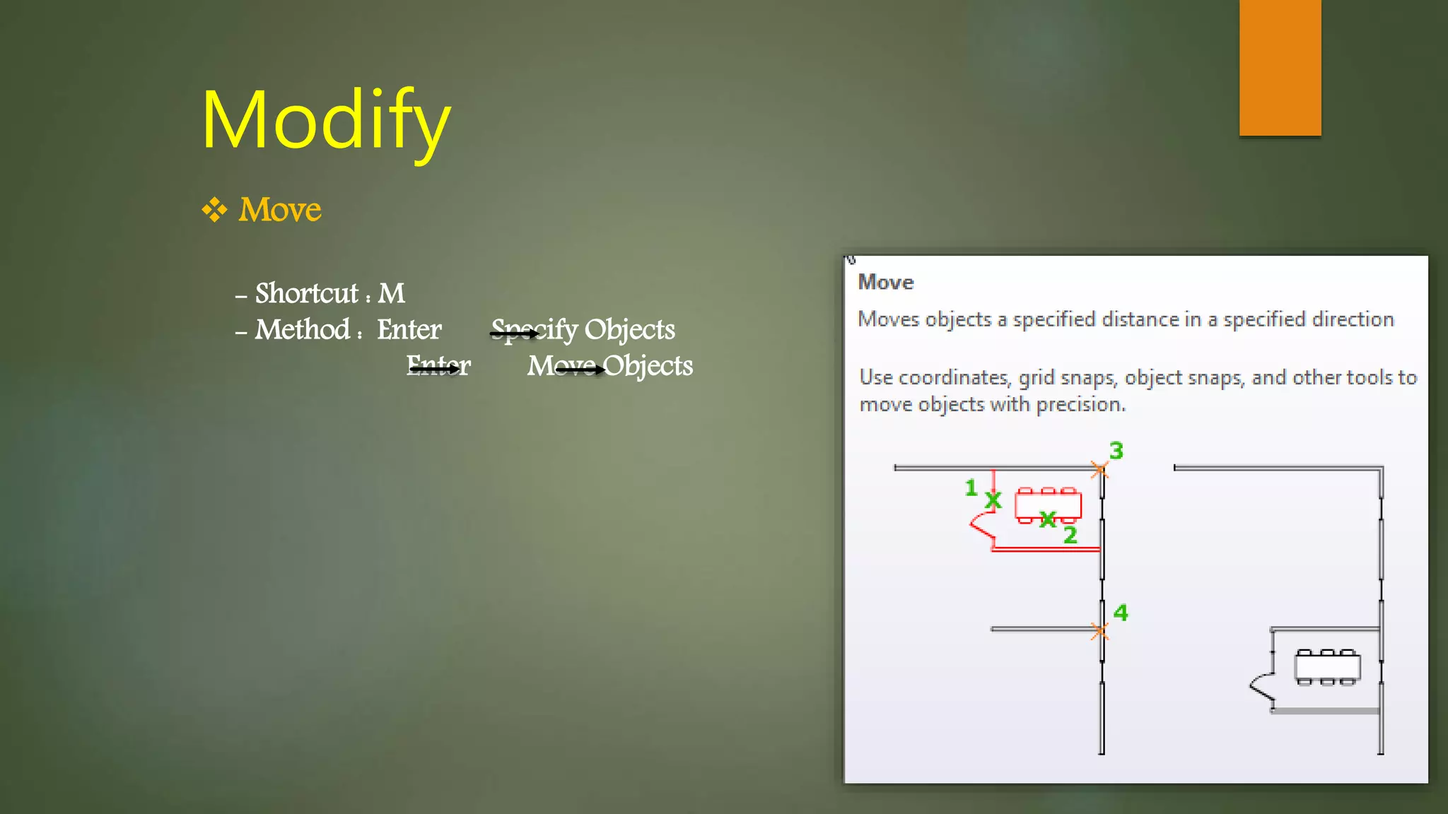 Intro to AutoCAD 2016 2D | 08 - panels (modify) | PPTX