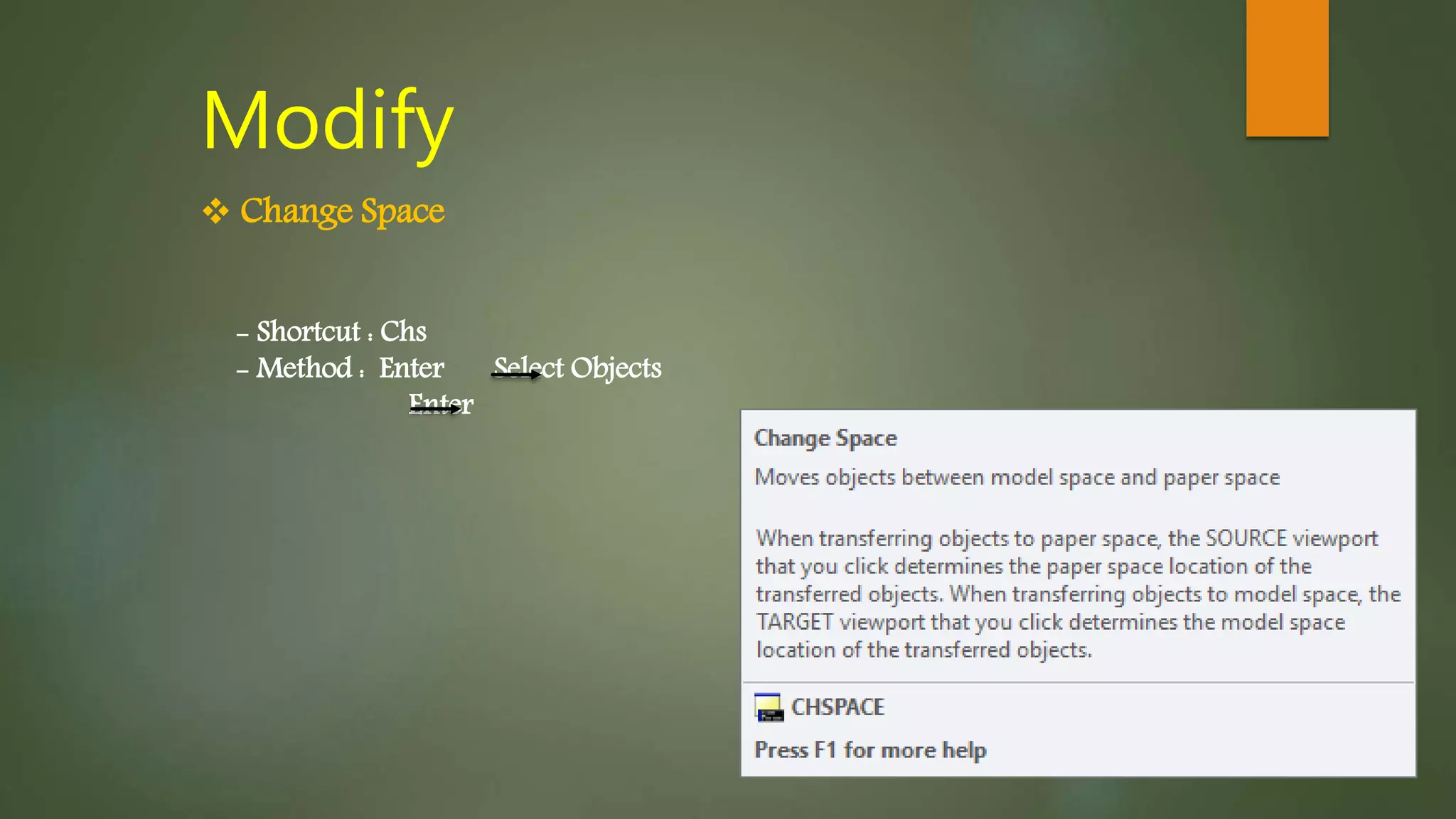 Intro to AutoCAD 2016 2D | 08 - panels (modify) | PPTX