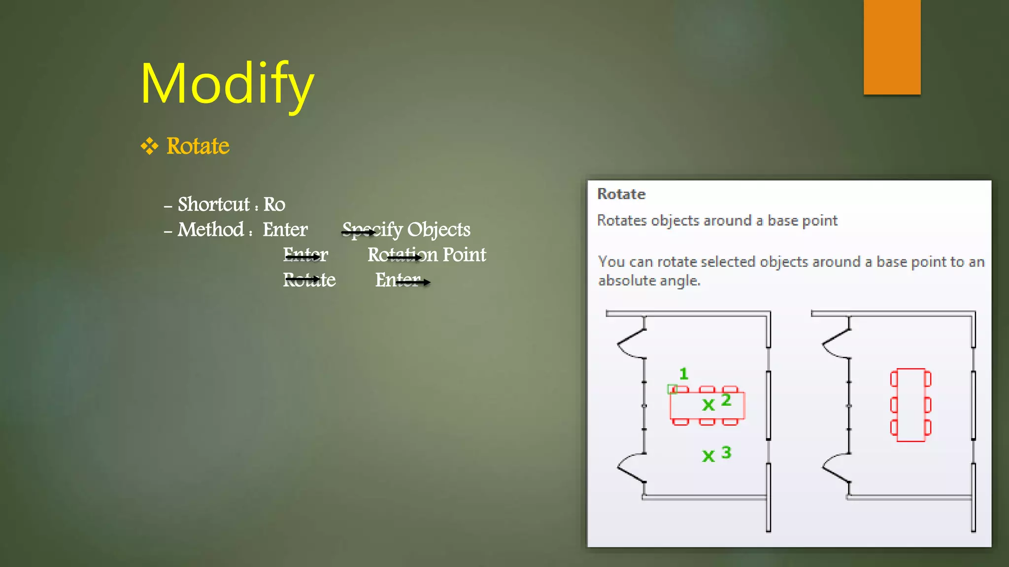Intro to AutoCAD 2016 2D | 08 - panels (modify) | PPTX