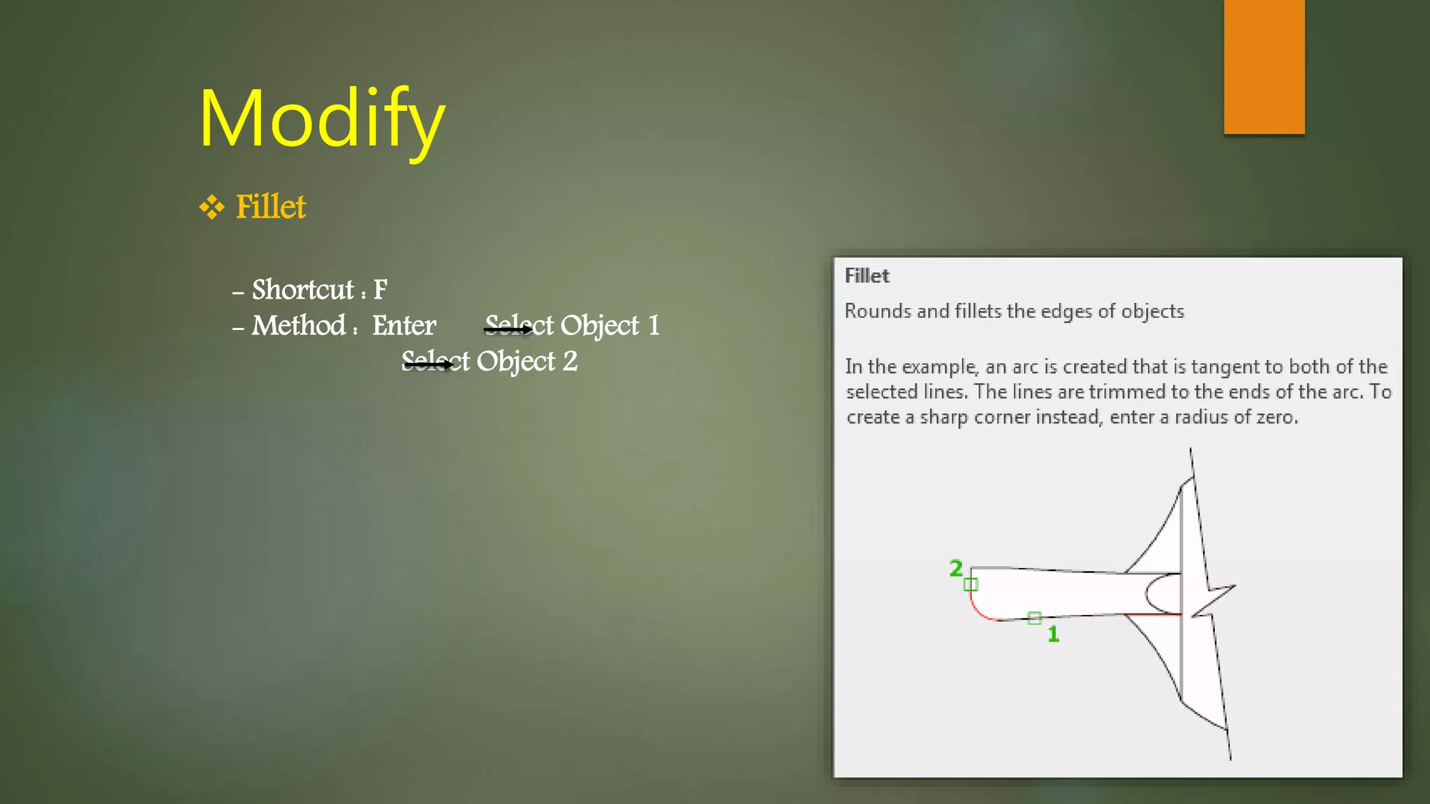 Intro to AutoCAD 2016 2D | 08 - panels (modify) | PPTX