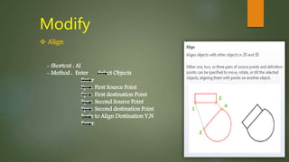 Intro to AutoCAD 2016 2D | 08 - panels (modify) | PPTX