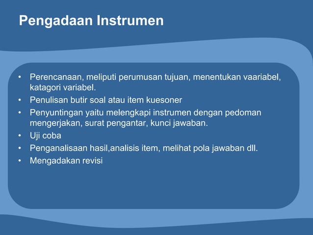 penyusunan instrumen | PDF