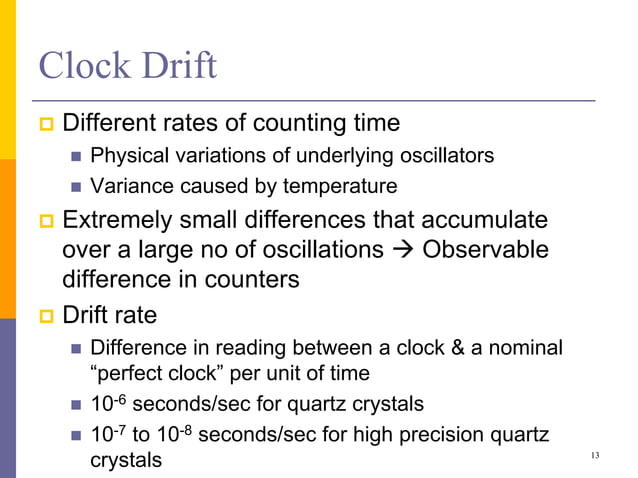 Physical and Logical Clocks | PPTX
