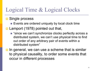Physical and Logical Clocks | PPTX