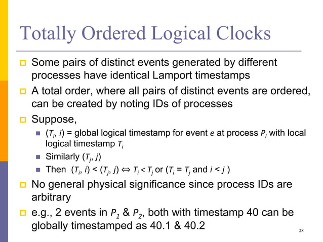 Physical and Logical Clocks | PPTX
