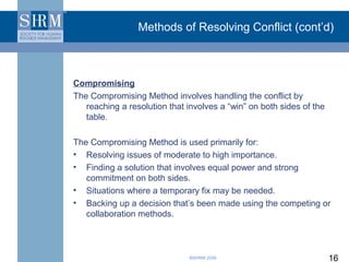 Conflict Management08 ppt-conflict resolution final | PPT