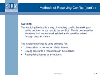 Conflict Management08 ppt-conflict resolution final | PPT