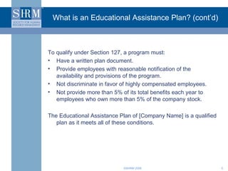 Educational Assistance final presentation | PPT