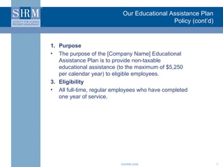 Educational Assistance final presentation | PPT