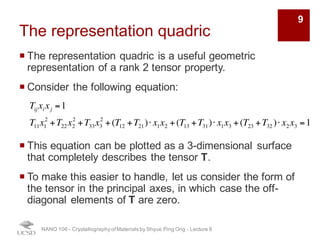 UCSD NANO106 - 08 - Principal Directions and Representation Quadrics | PDF
