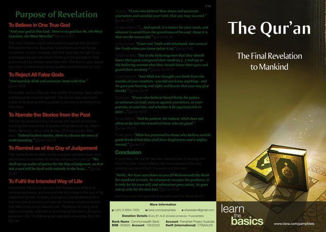 Quran pamphlet | PDF