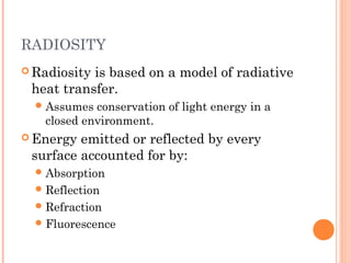 GRPHICS08 - Raytracing and Radiosity | PPT | 3-D Graphics | Computer Software and Applications