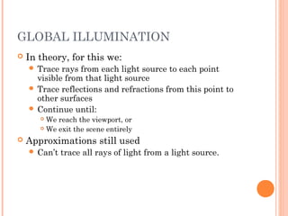 GRPHICS08 - Raytracing and Radiosity | PPT | 3-D Graphics | Computer Software and Applications