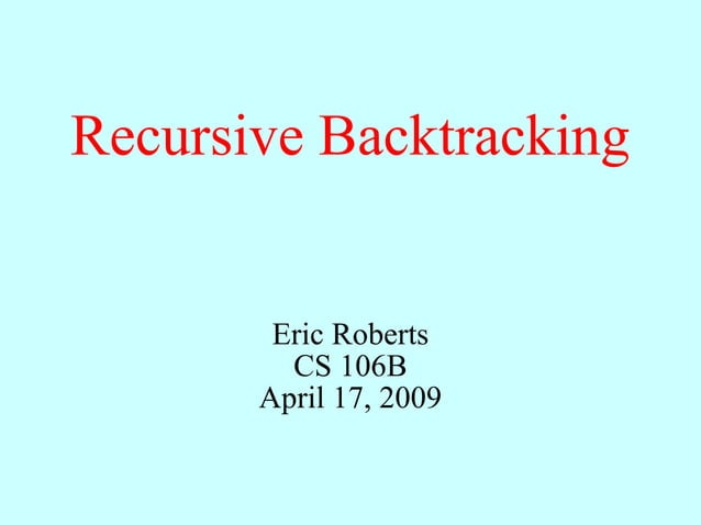 08 recursive backtracking | PPT