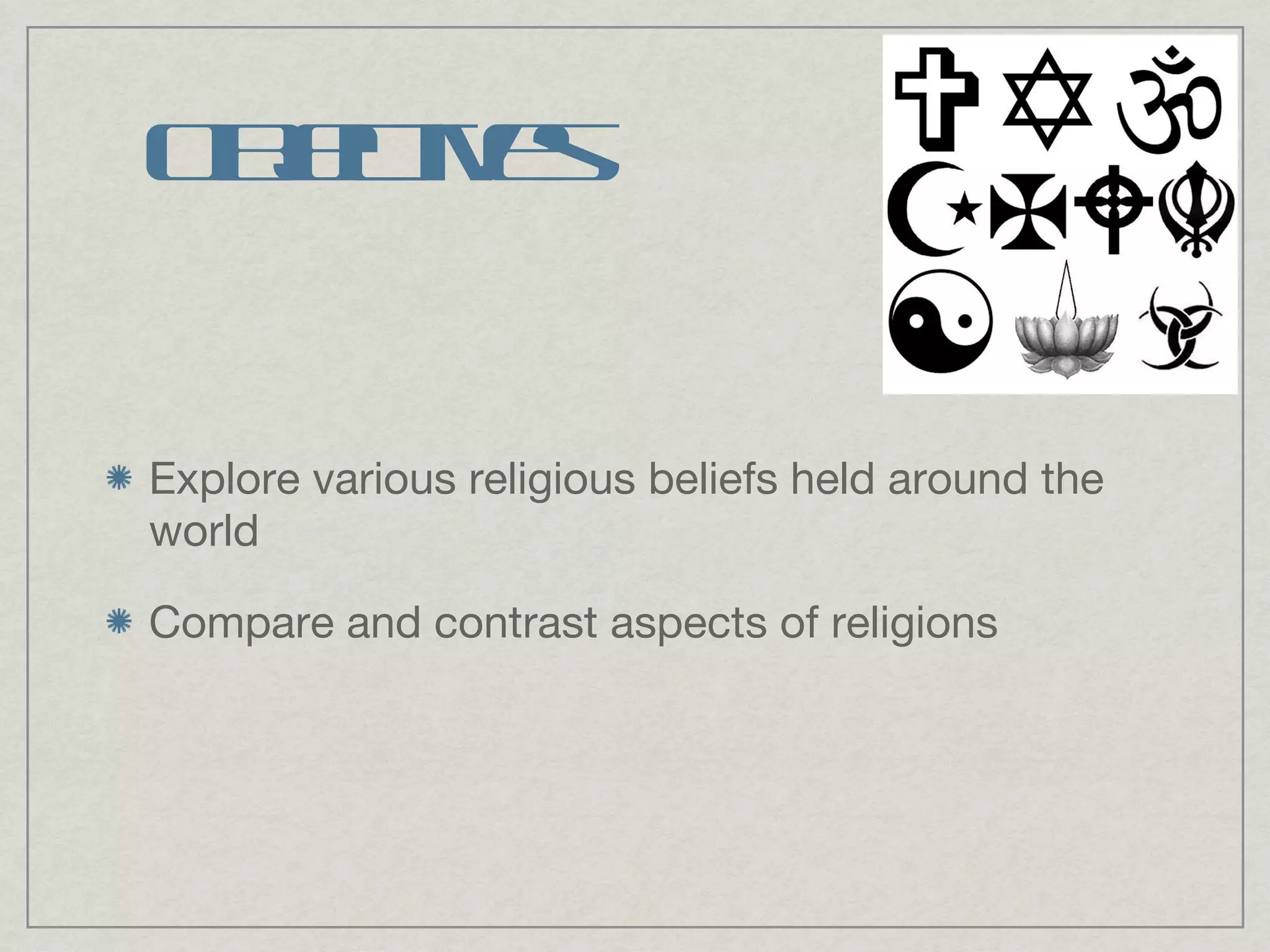 World Religion Lecture | PPT