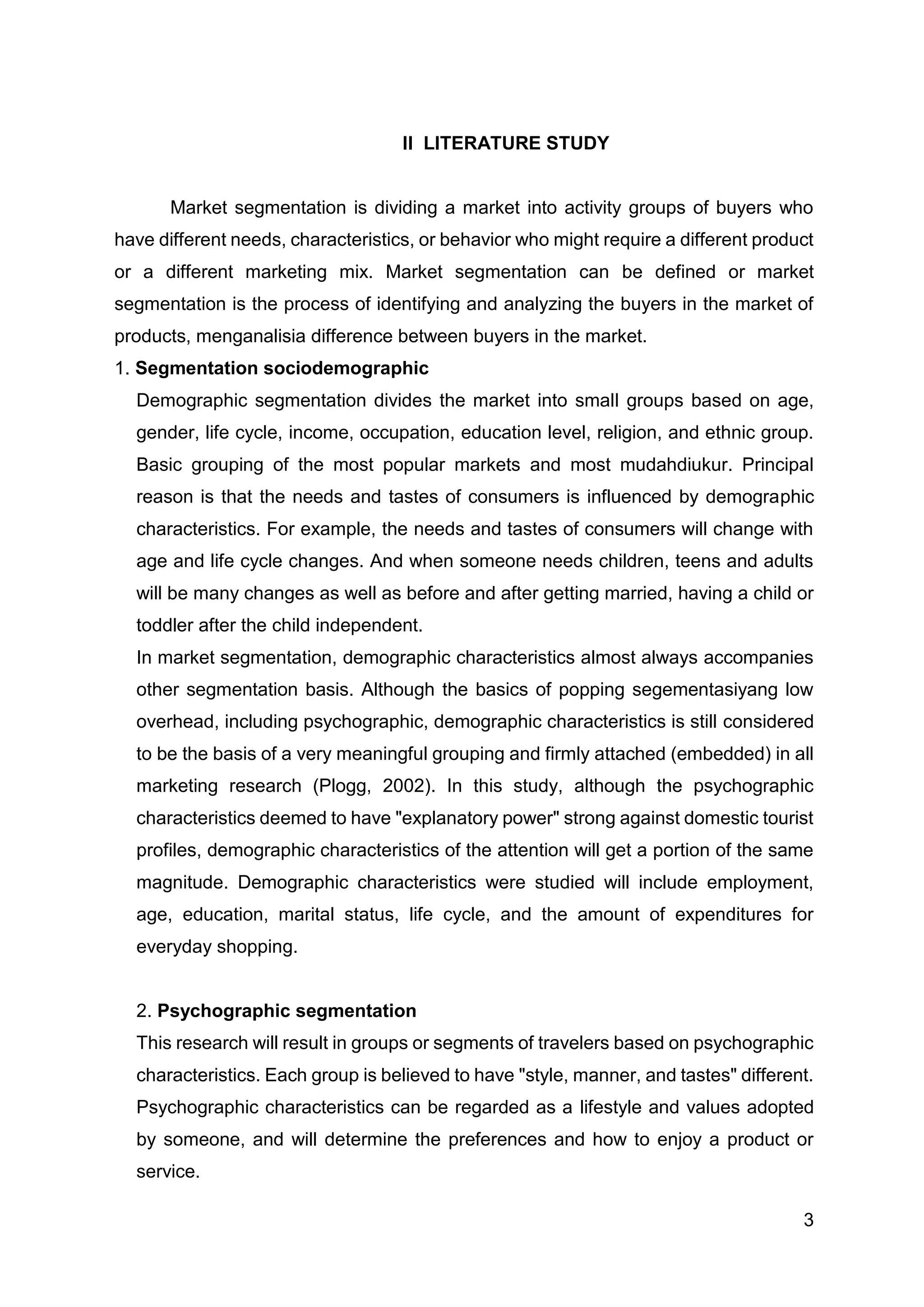 Analisis Karakterisktik wisatawan dan implikasinya pada pengembangan ...