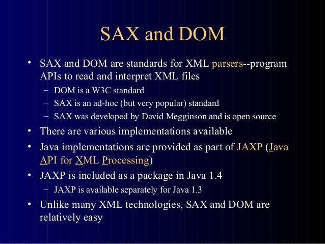 Xml Sax Parsing