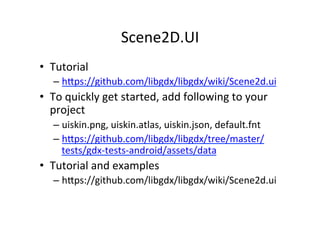 libGDX: Scene2D | PDF