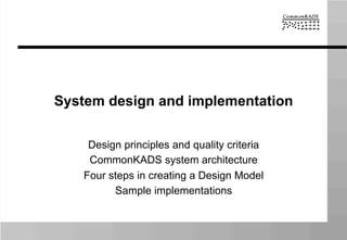 CommonKADS design and implementation | PDF