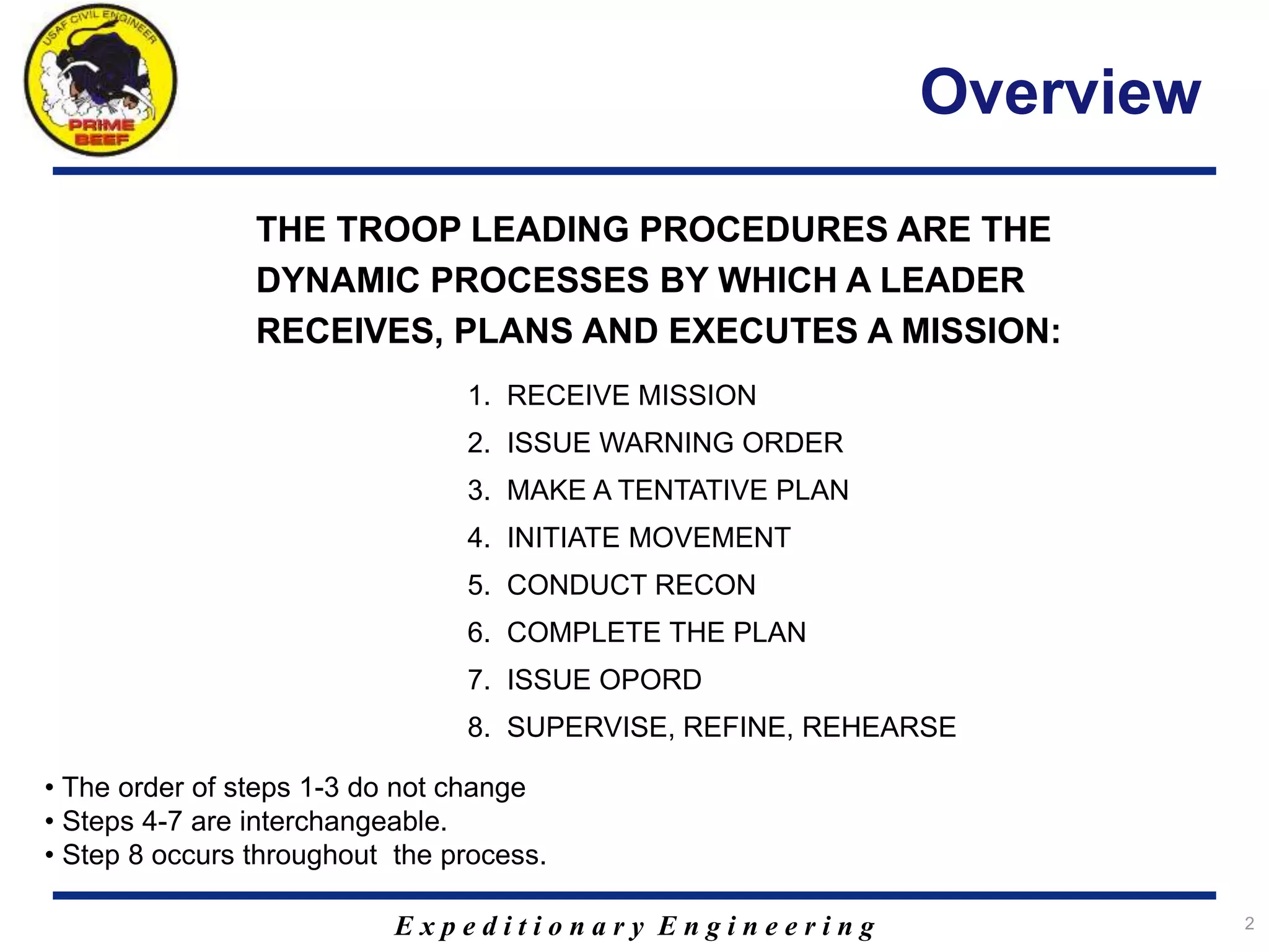 08 -- TLP and Convoy Planning (SFC2).ppt | War and Conflicts