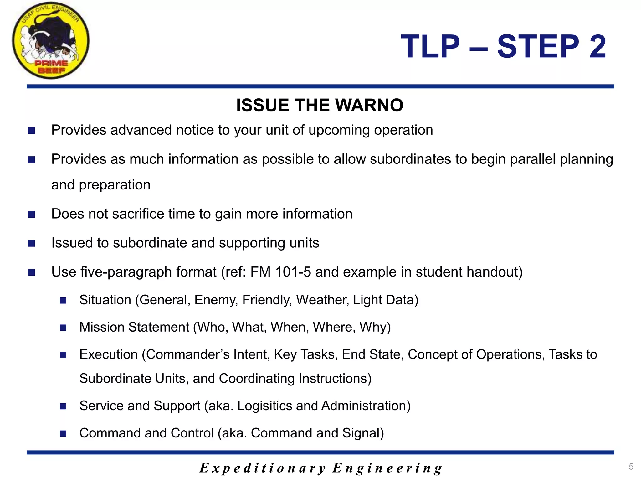 08 -- TLP and Convoy Planning (SFC2).ppt