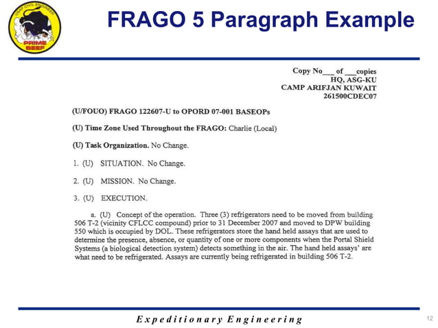 08 -- TLP and Convoy Planning (SFC2).ppt | War and Conflicts