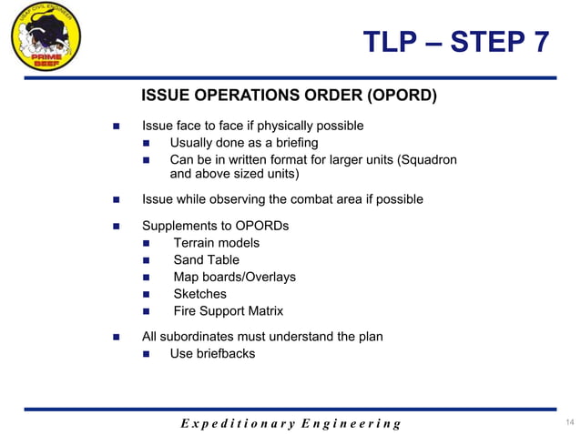 08 -- TLP and Convoy Planning (SFC2).ppt | War and Conflicts