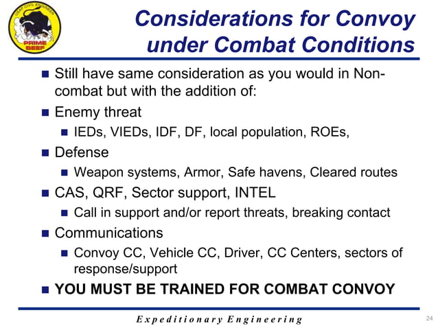 08 -- TLP and Convoy Planning (SFC2).ppt | War and Conflicts