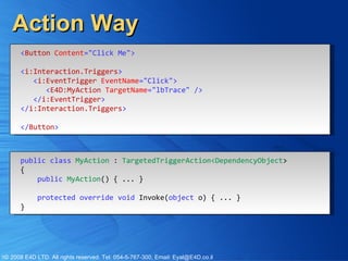 Triggers, actions & behaviors in XAML | PPT