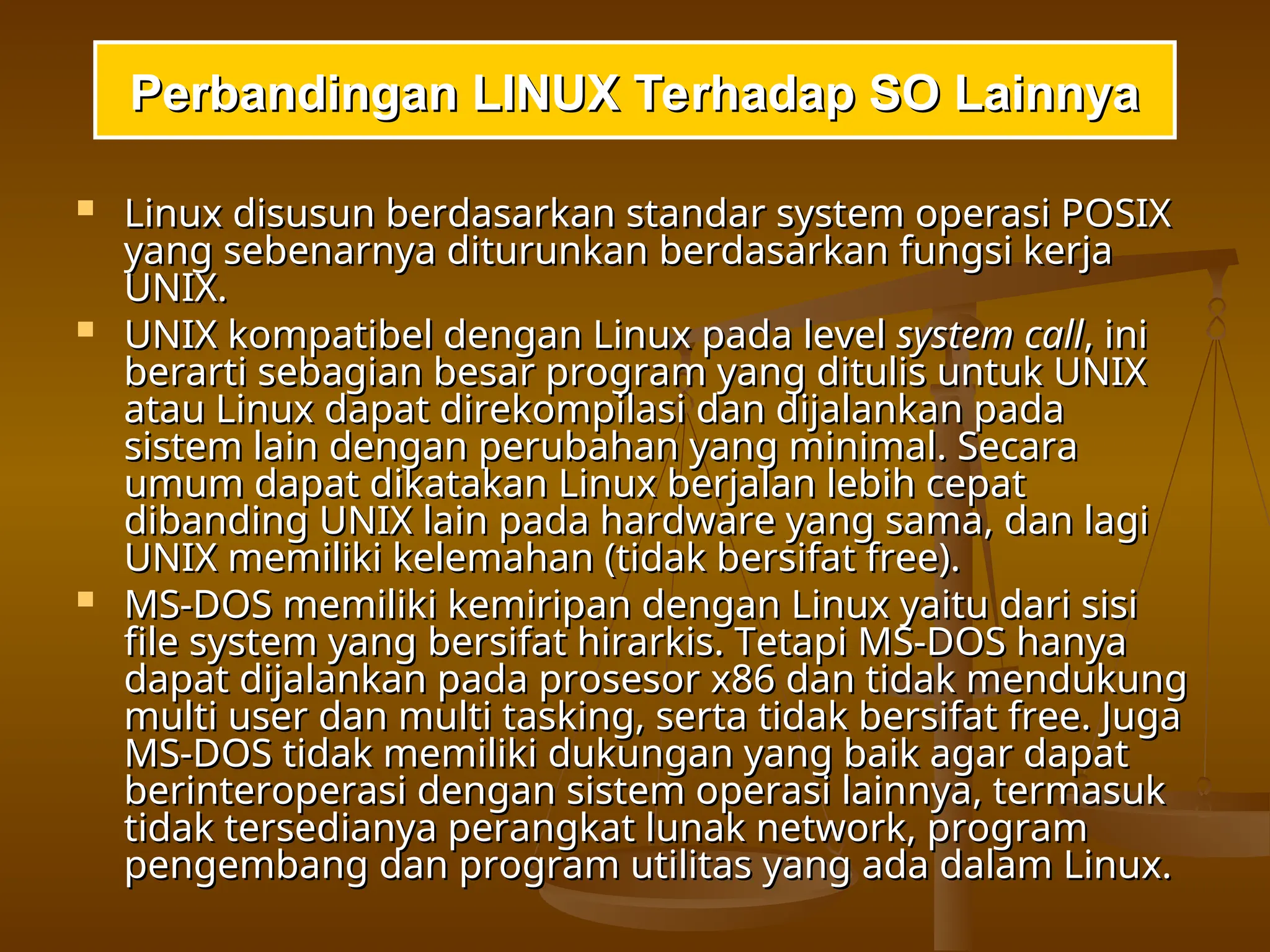 PPT TENTANG LINUX DAN BESERTA FUNGSINYA DAN SEJARAHNYA | PPT